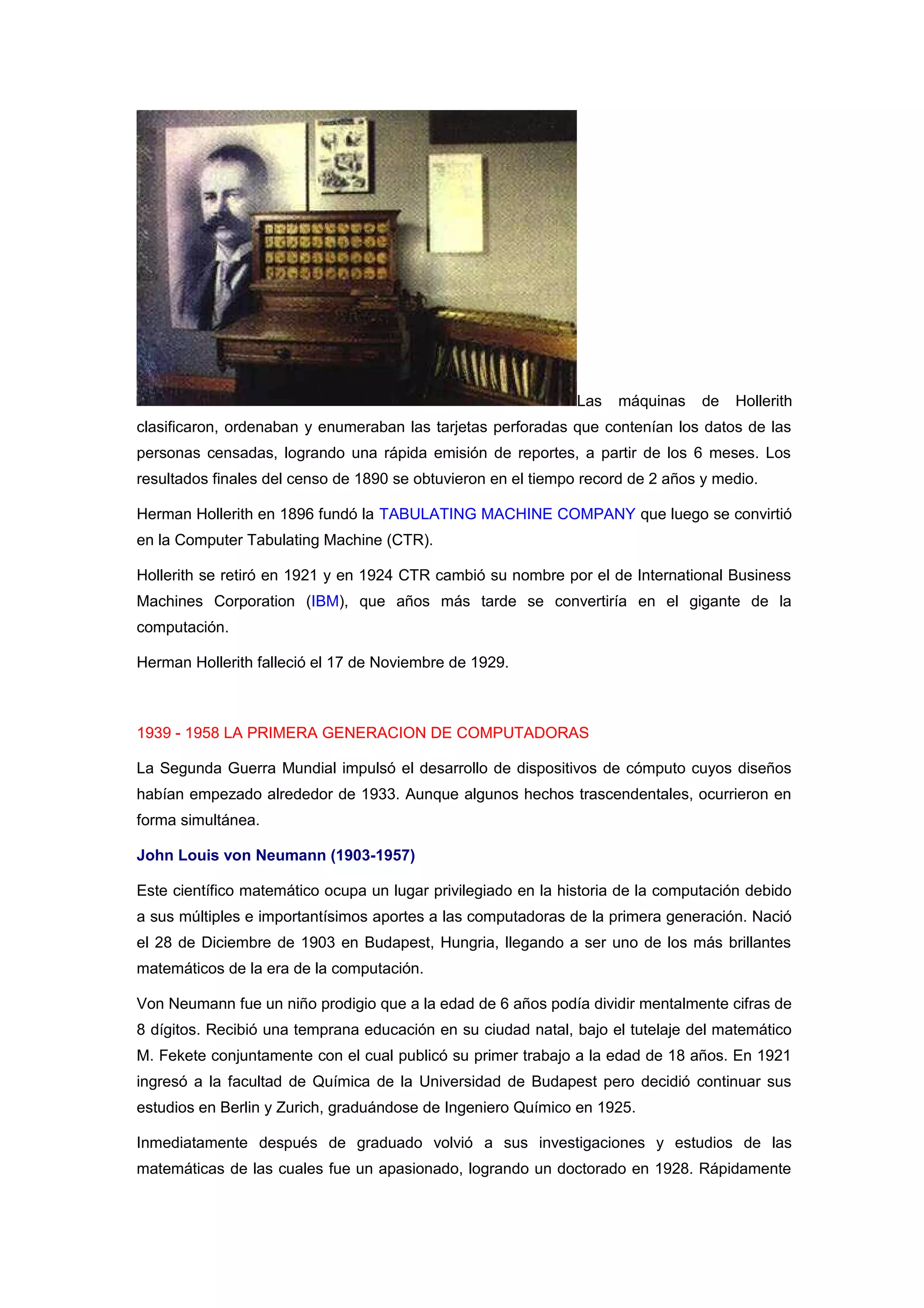 Historia de la computación informática (2) | DOC