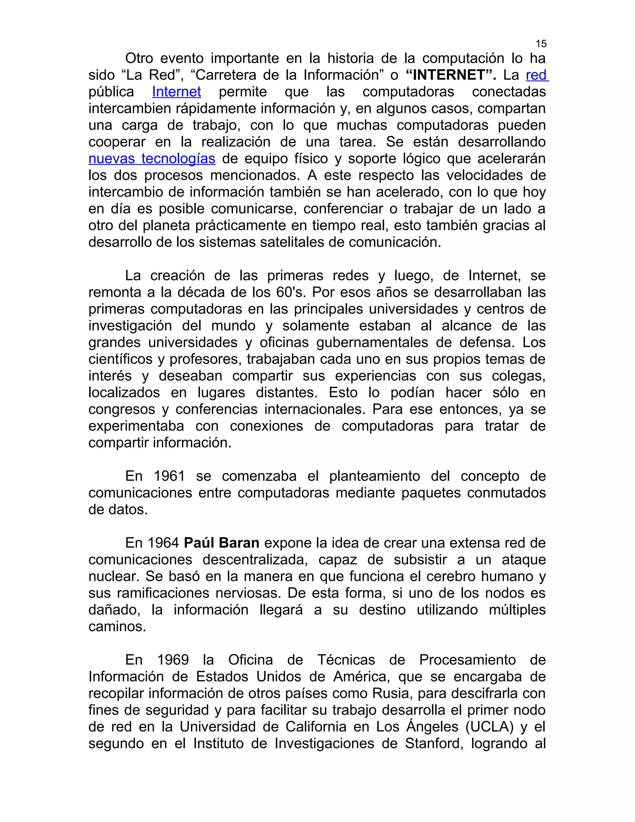 Historia de la computacion resumen | DOC | Computing | Technology ...