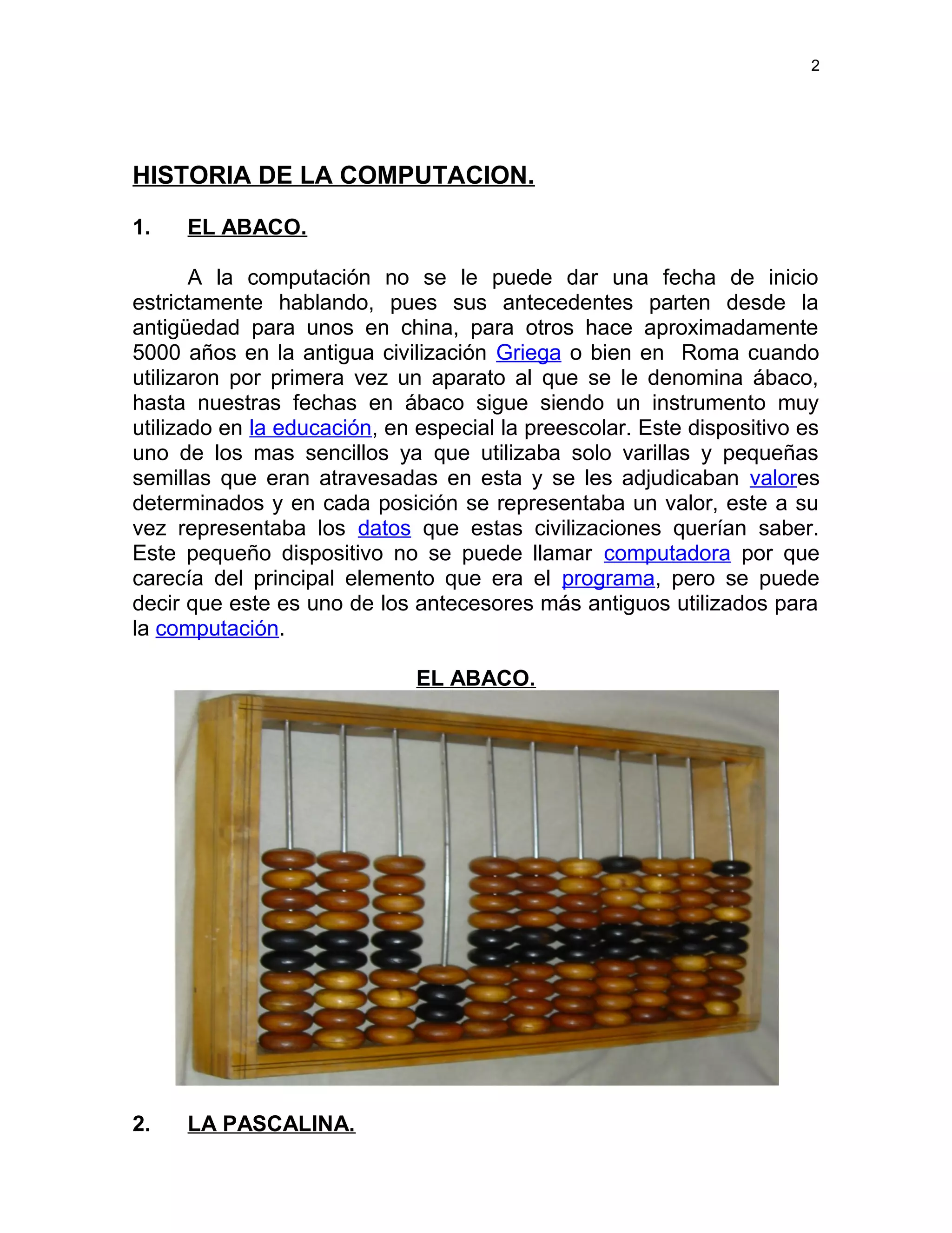 Historia de la computacion resumen | DOC | Computing | Technology ...