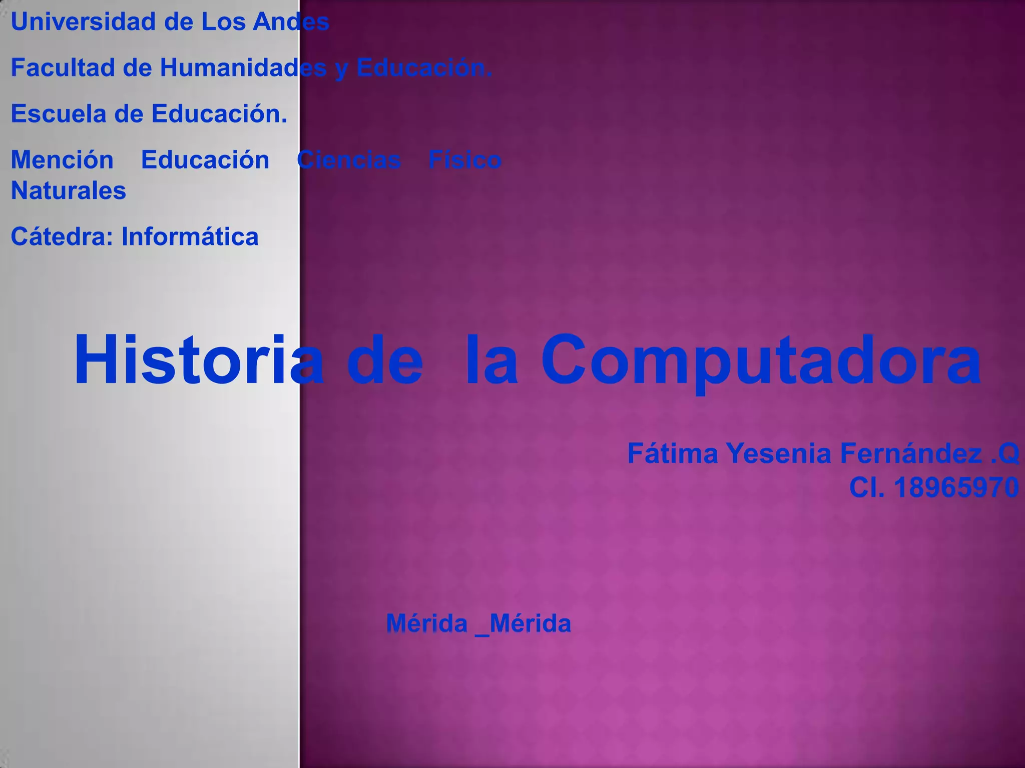 Historia de la computadora | PPTX