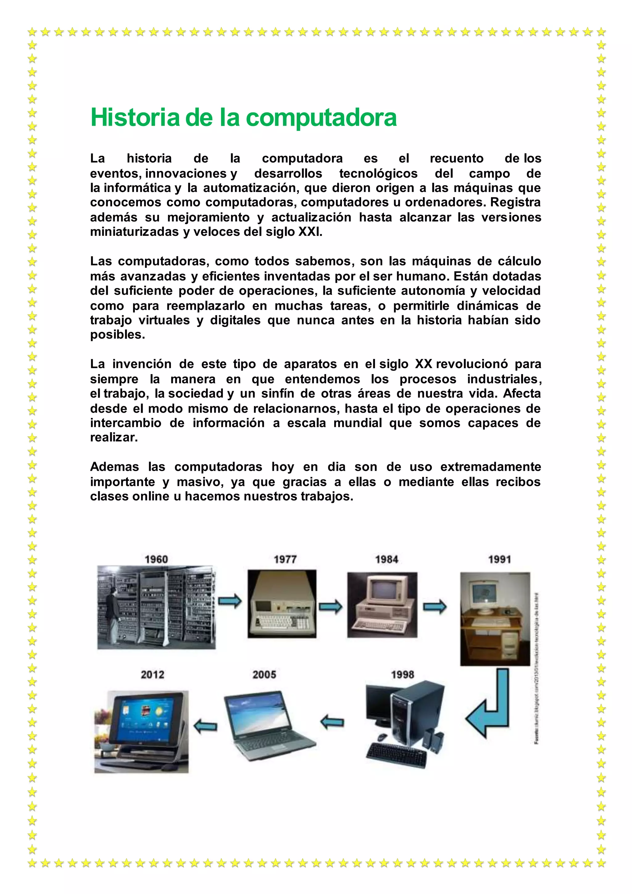 Historia de la computadora | DOCX