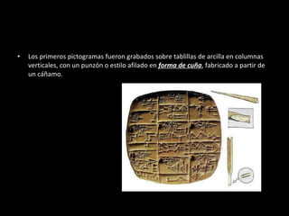 Historia de la comunicación gráfica escritura cuneiforme | PPT