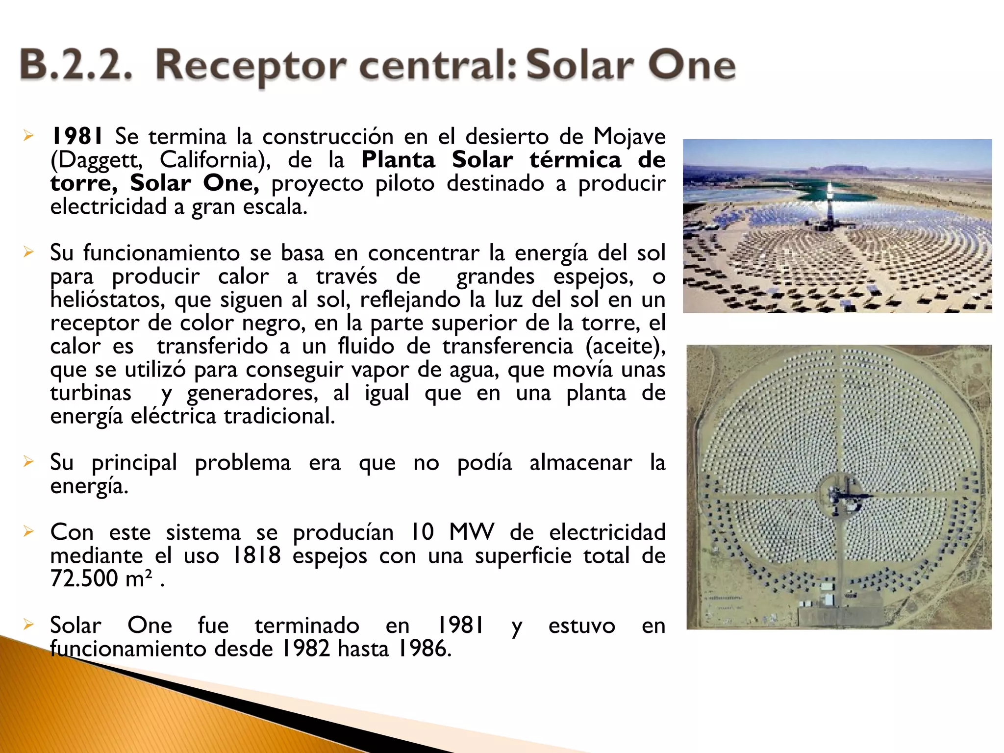 Historia de la energía solar térmicaV (centrales con receptor central ...