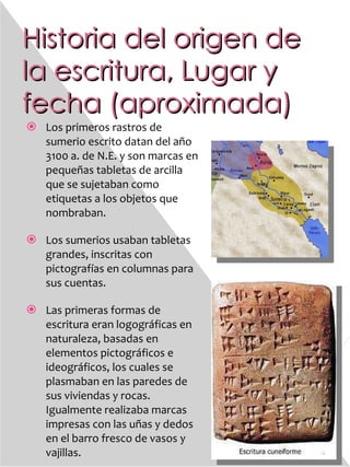 Historia de la escritura... | PPT