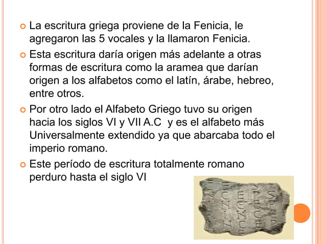 Historia de la escritura | PPT