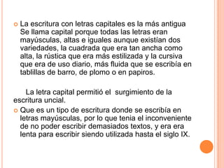 Historia de la escritura | PPTX