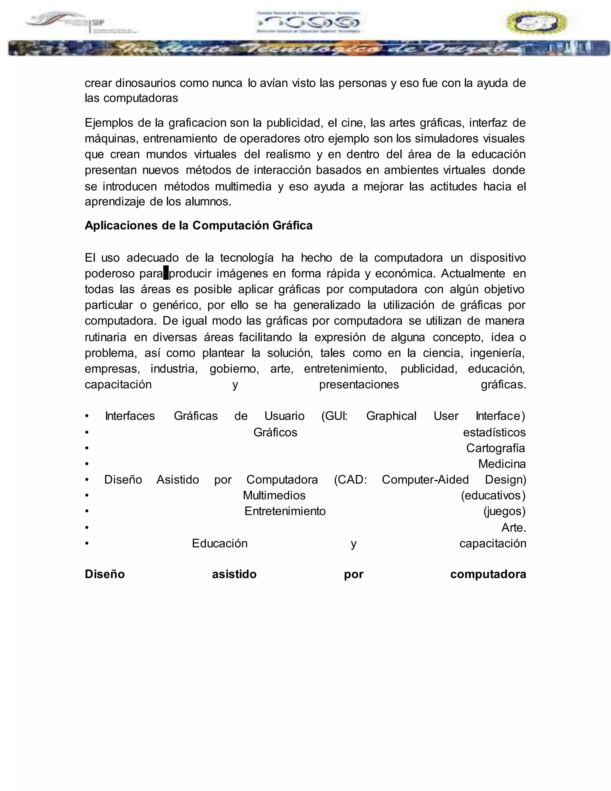 Historia de la graficacion | PDF
