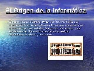 Origen De La Informatica