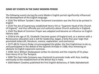 Historia de la lengua inglesa | PPT