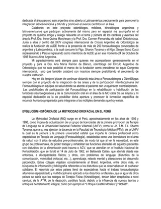 Historia de la motricidad orofacial en latinoamerica | PDF