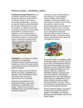 Historia de las ideas política en la antigüedad | DOCX