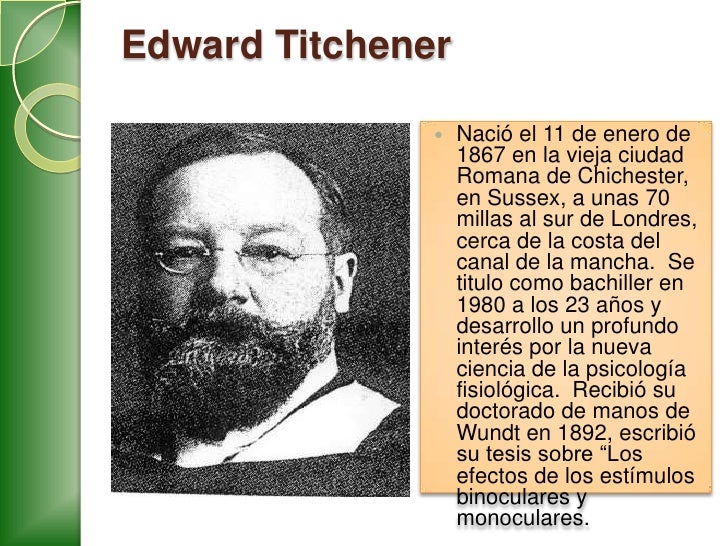 BIOGRAFIA DE EDWARD TITCHENER PDF