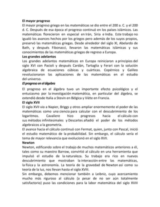Historia de las matemáticas | DOCX