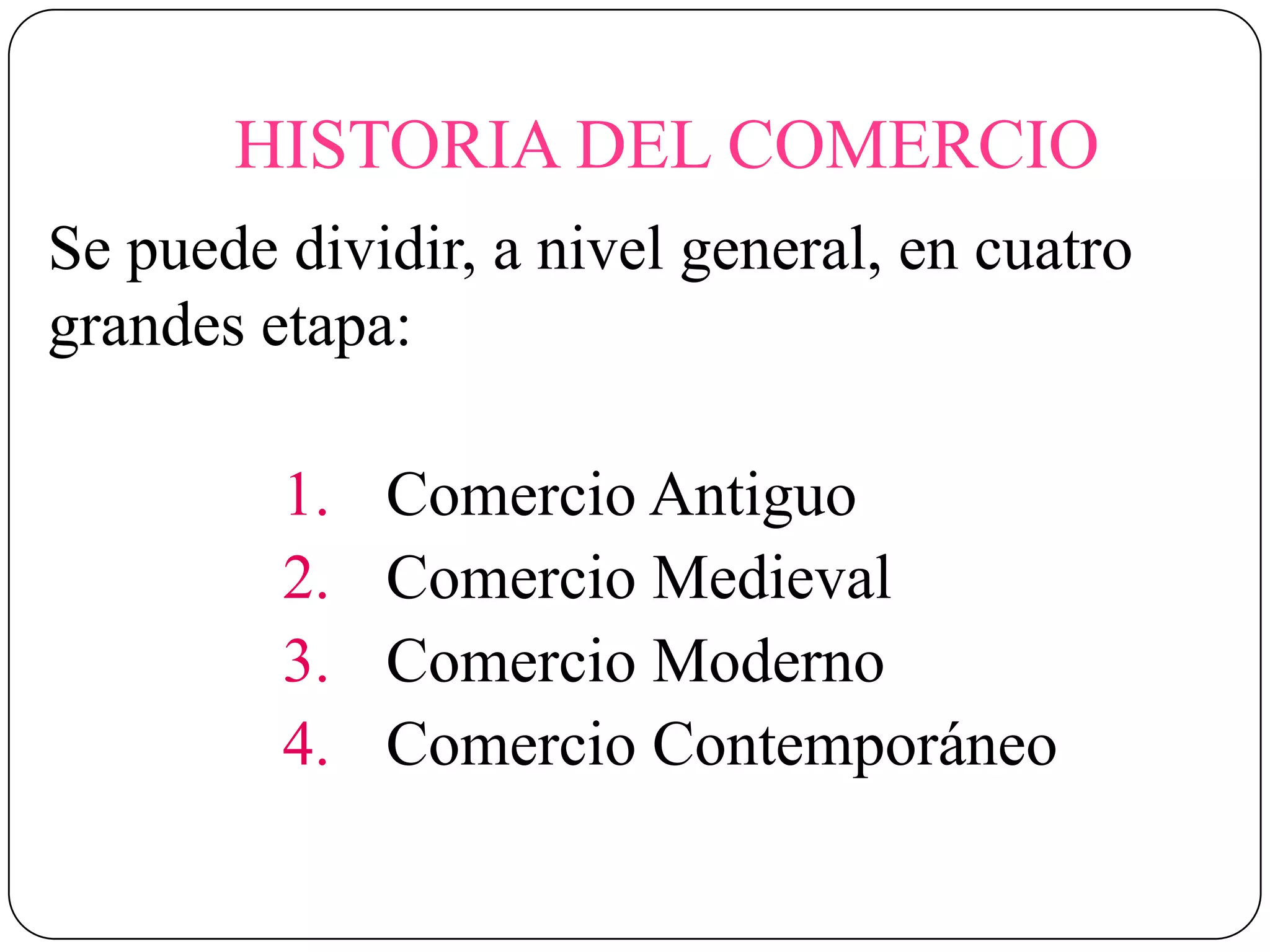 Historia del comercio | PPT