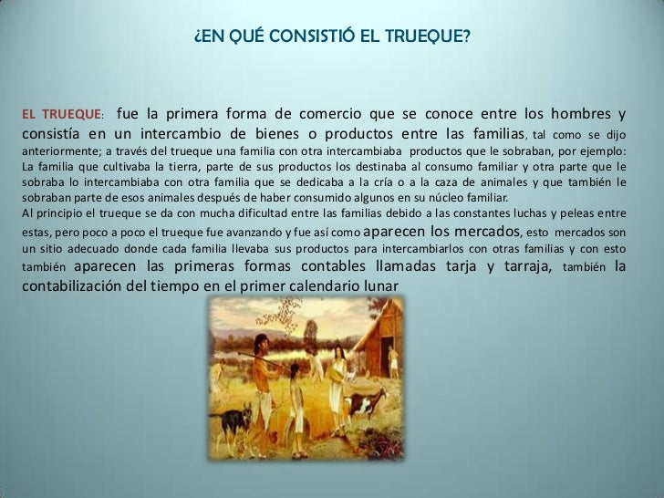 El Origen Del Trueque - prestamos coche interes bajo