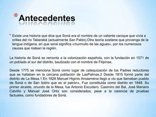 Historia del distrito de sona (2) | PPTX