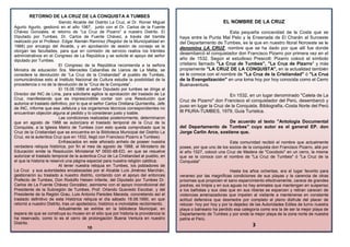 Historia del Distrito la Cruz | PDF