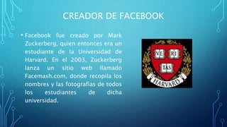 Historia del facebook | PPTX