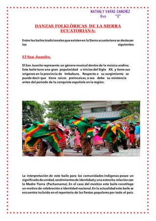 Historia del folklor ecuatoriano | DOCX