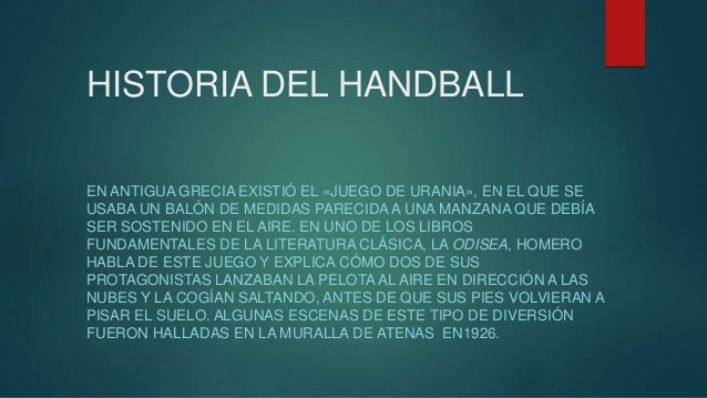 Historia del handball
