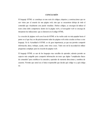 Historia del HTML | DOCX