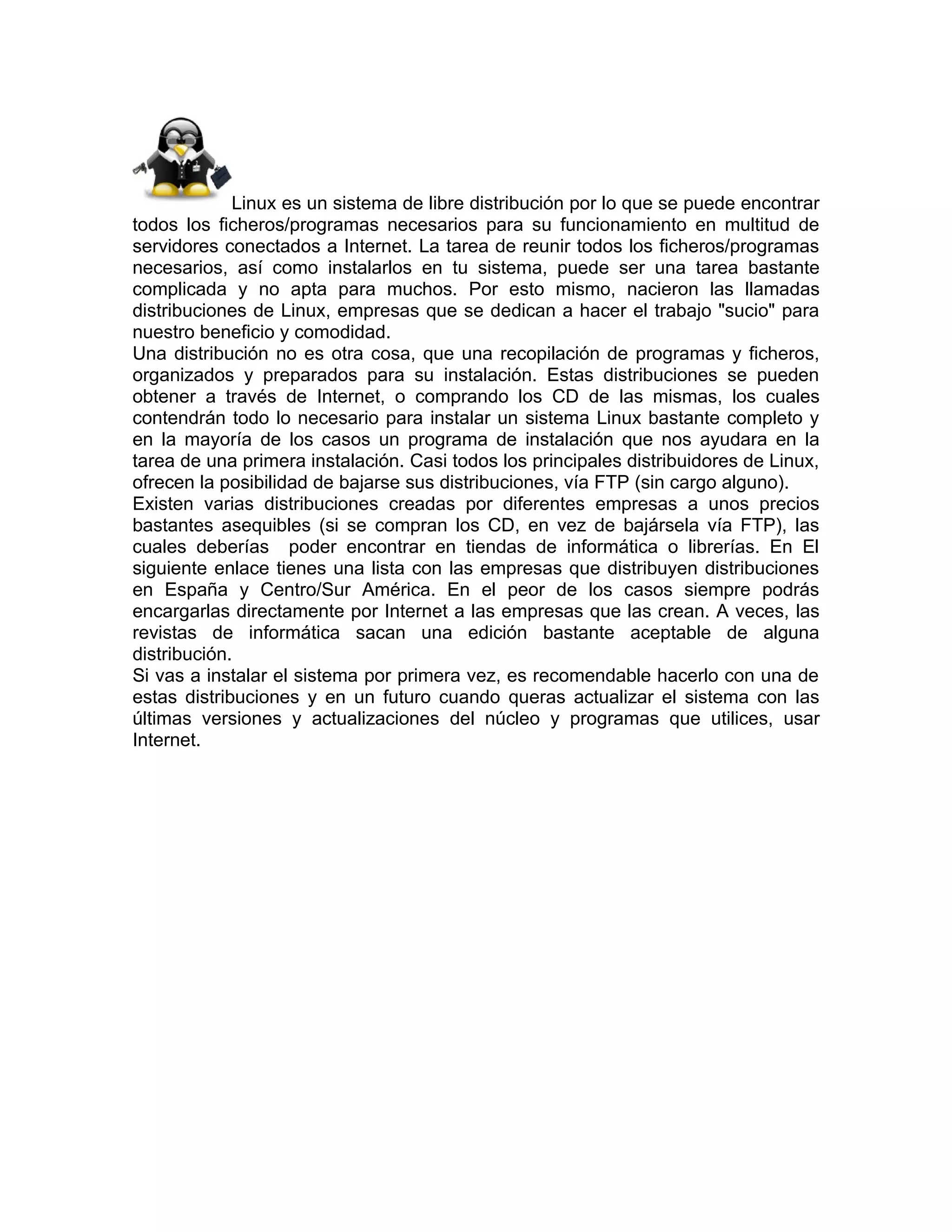 Historia de linux y sus distribuciones | PDF