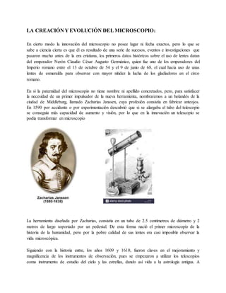 Historia del microscopio | DOCX