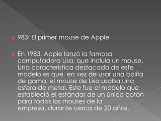 Historia del mouse | PPTX