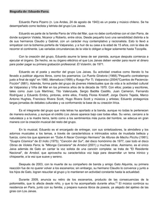 Historia de los jaivas taller de herramientas informáticas | PDF