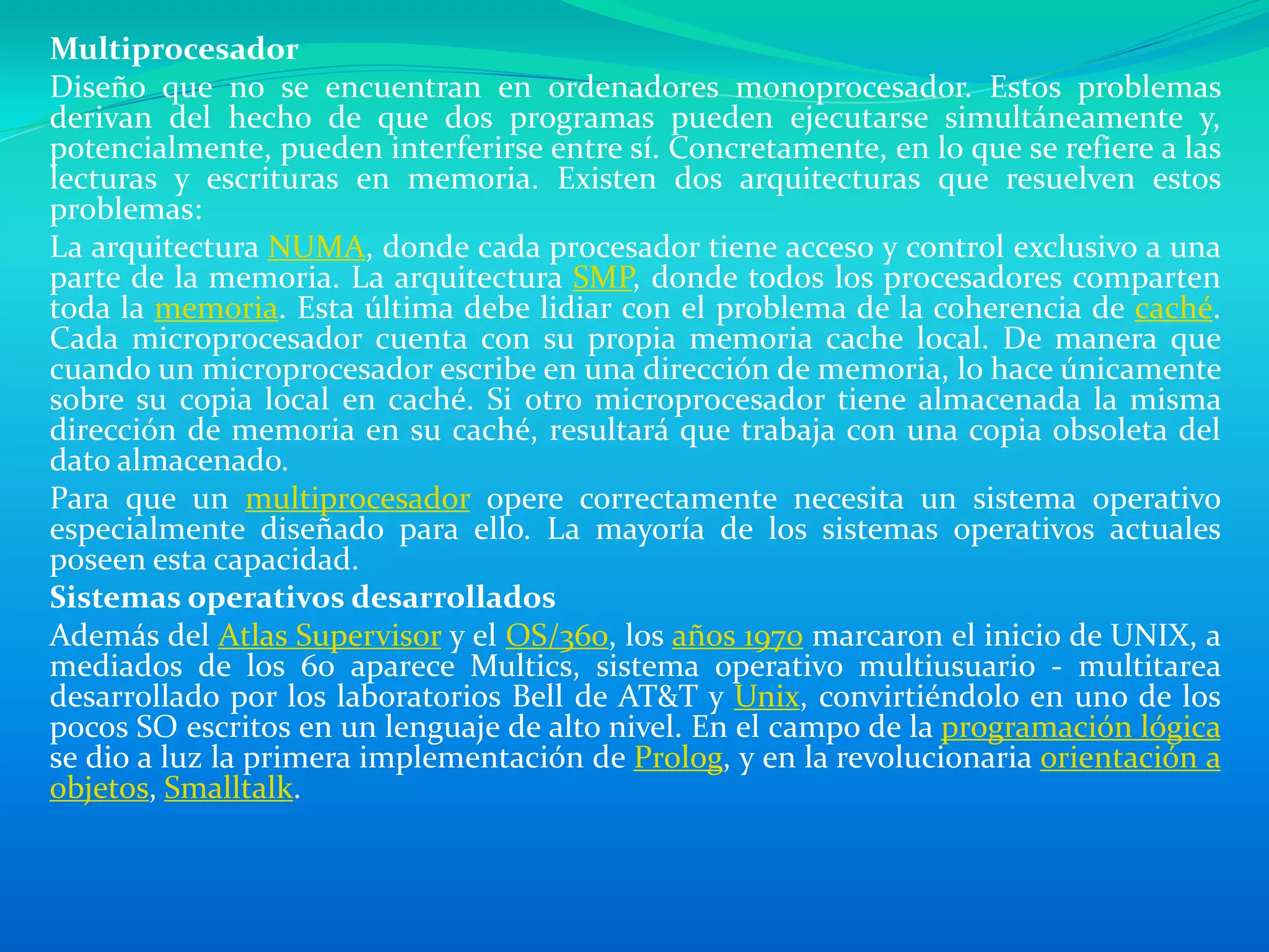 Historia de los sistemas operativos | PPTX