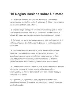 Historia del ultimate | DOCX