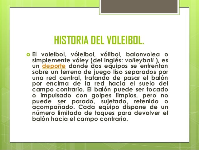 Historia del voleibol