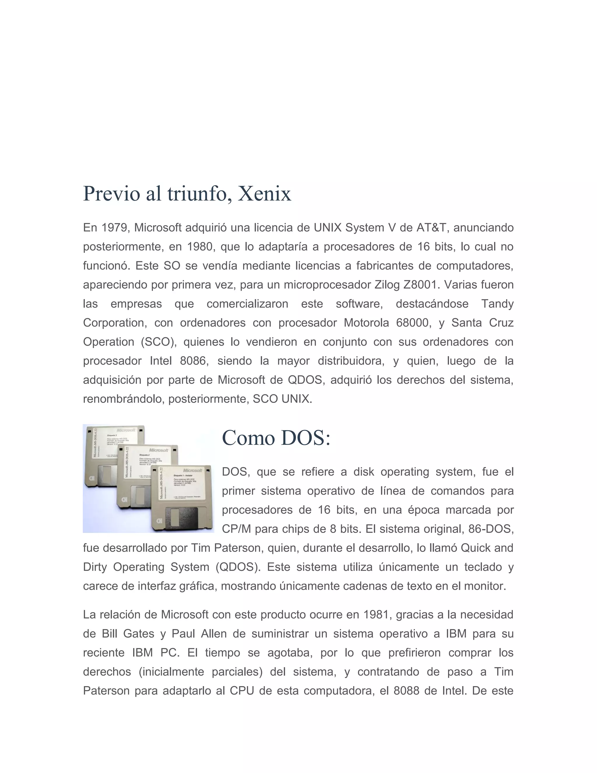 Historia de microsoft windows | PDF