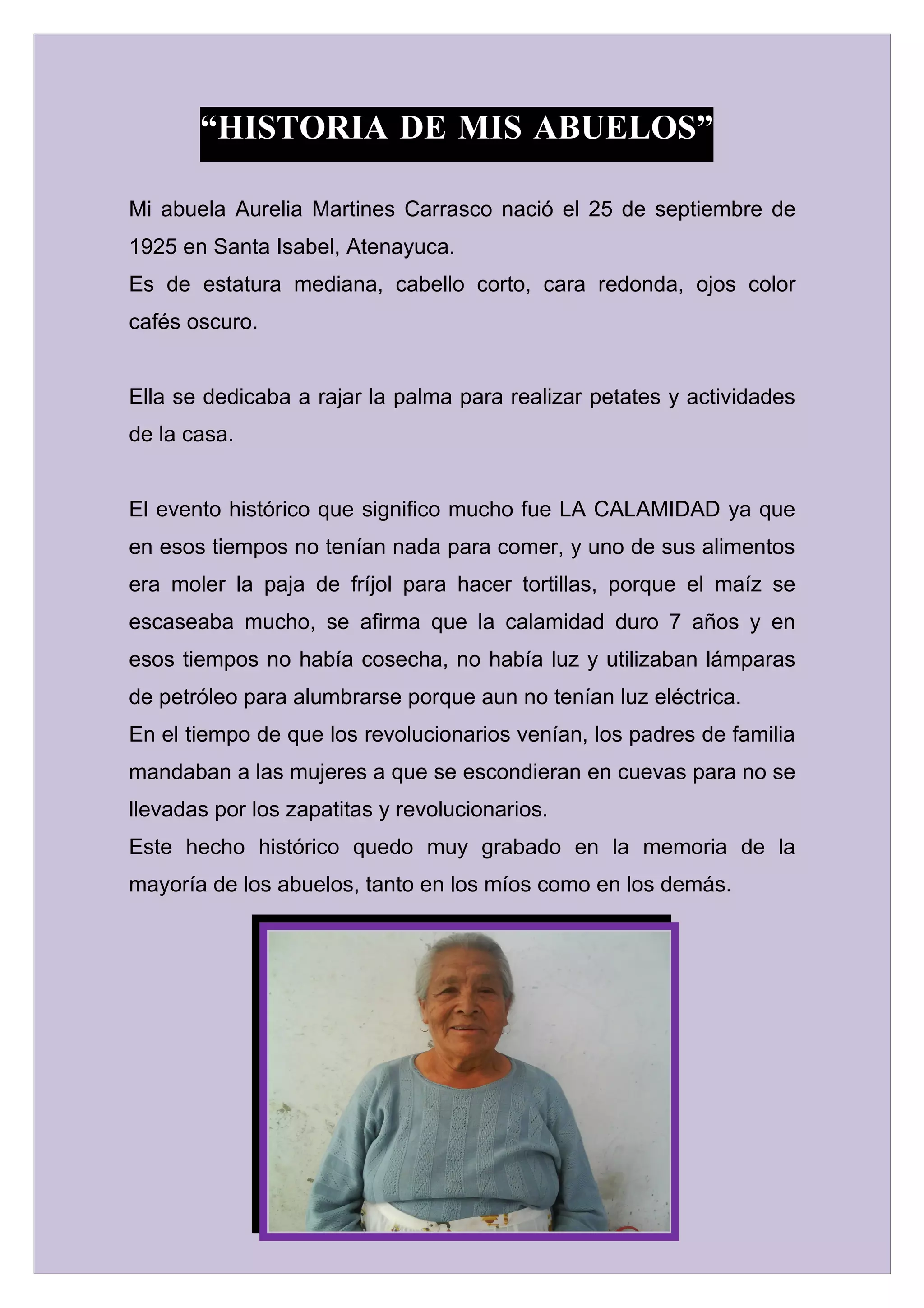 Historia de mis abuelos | DOC