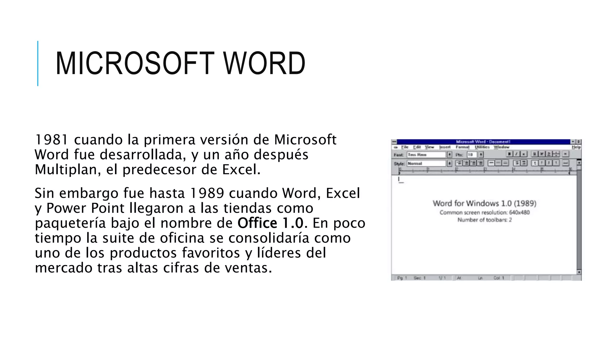 Historia de office | PPT