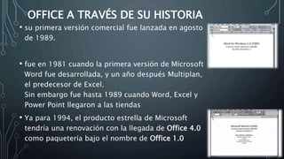 Historia de office | PPTX