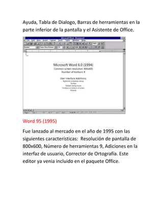 Historia de paquete office | DOCX