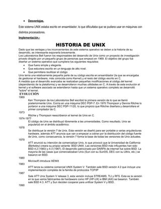 Historia de unix | DOC