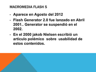 Historia de versiones de flash | PPTX