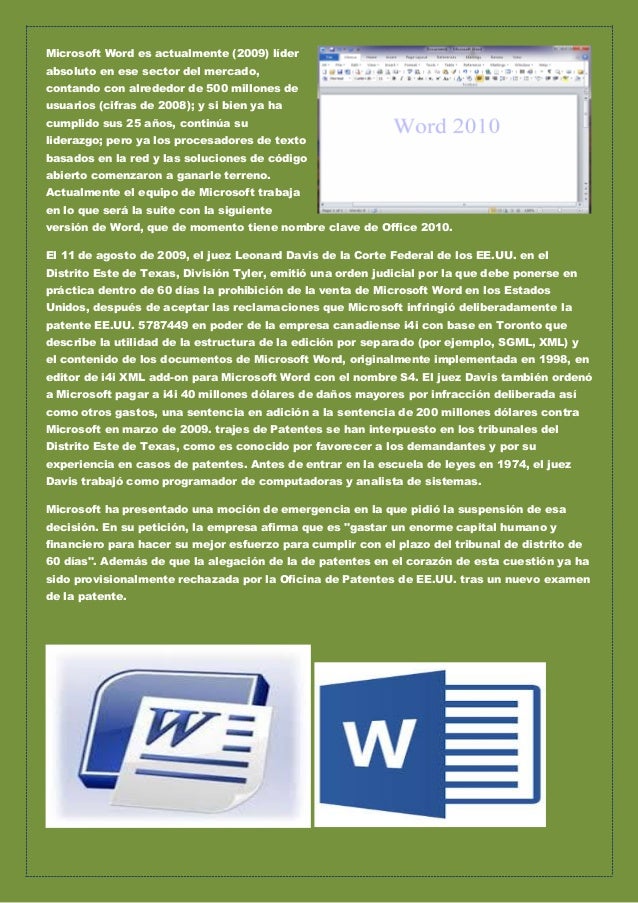 Historia de word