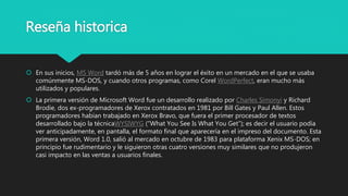 Historia de word | PPSX