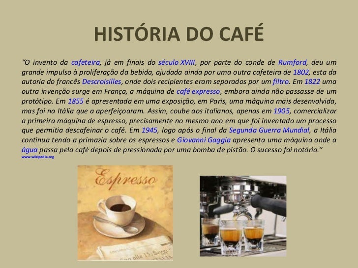Historia do cafe