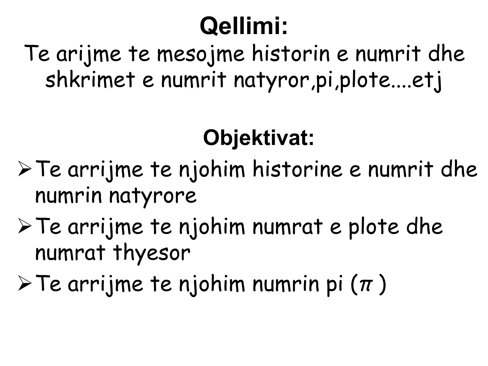 Historia e numrit | PPTX