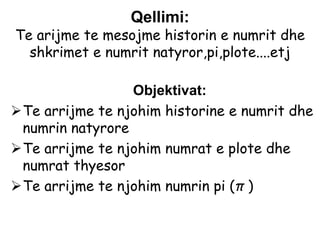 Historia e numrit | PPTX