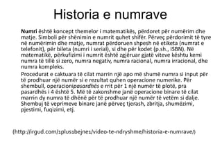 Historia e numrit | PPTX
