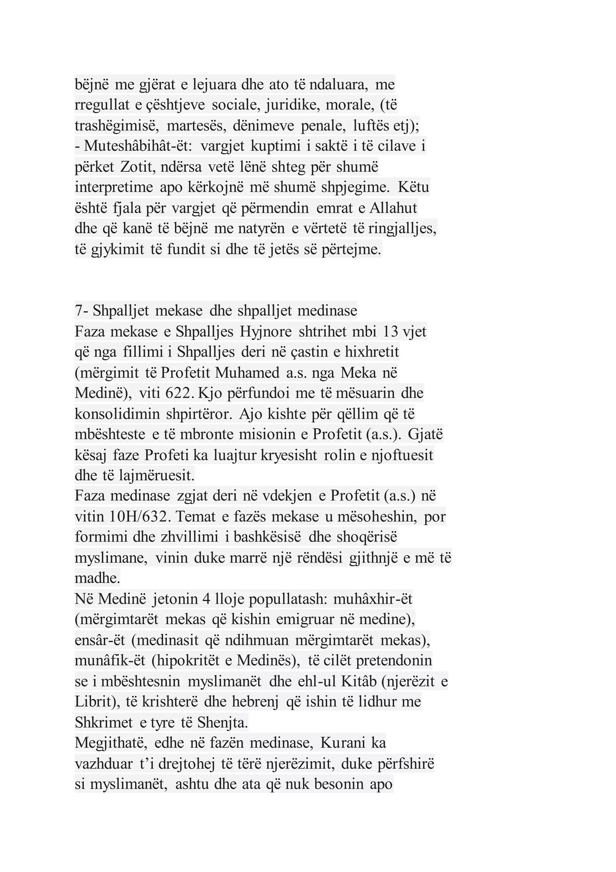 Historia e perpilimit te Kuranit | DOCX