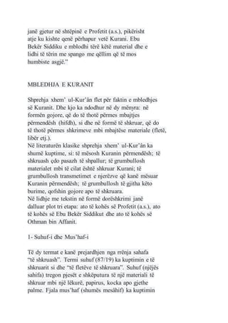 Historia e perpilimit te Kuranit | DOCX