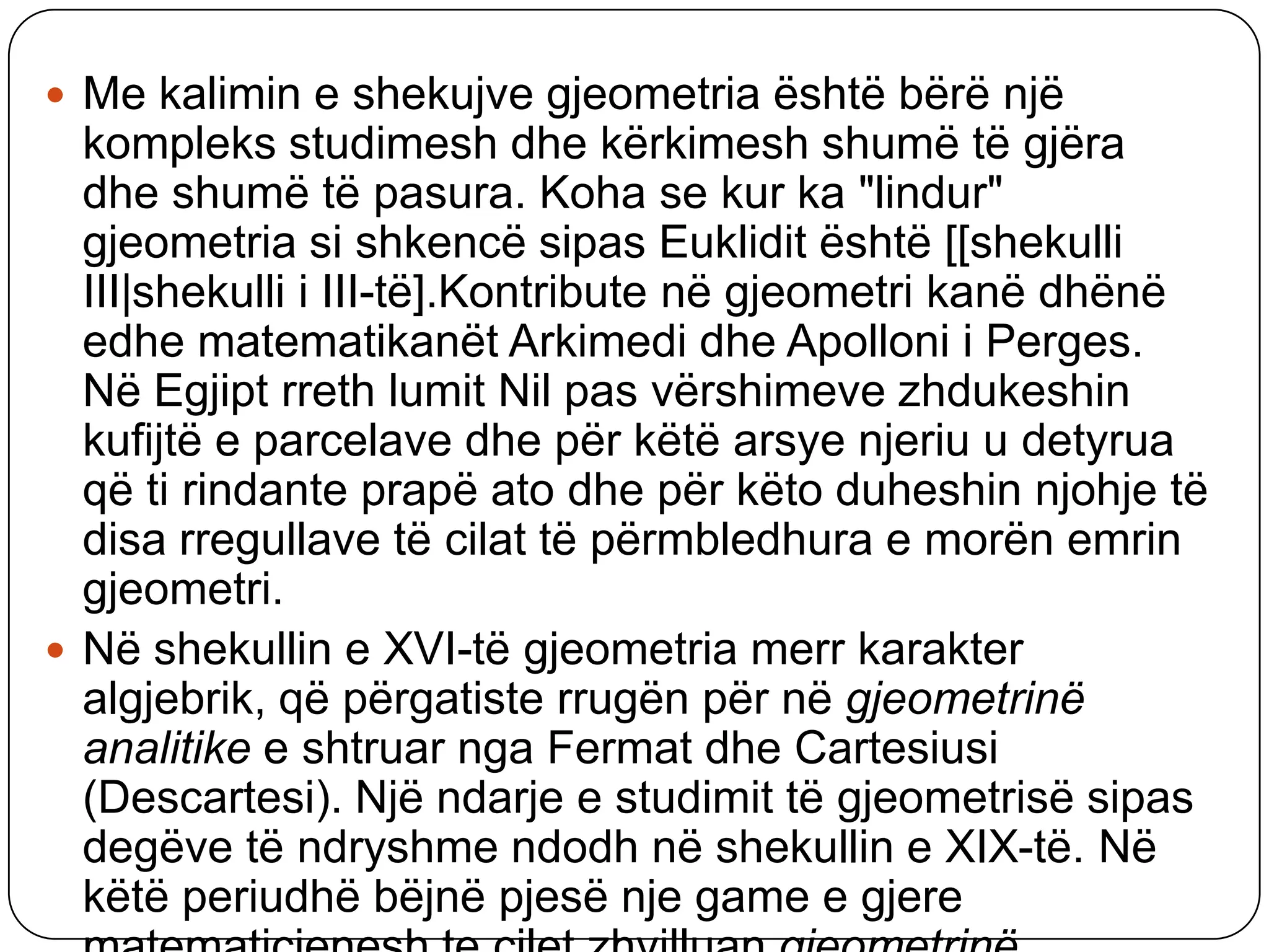 Historia e zhvillimit te matematikes | PPTX