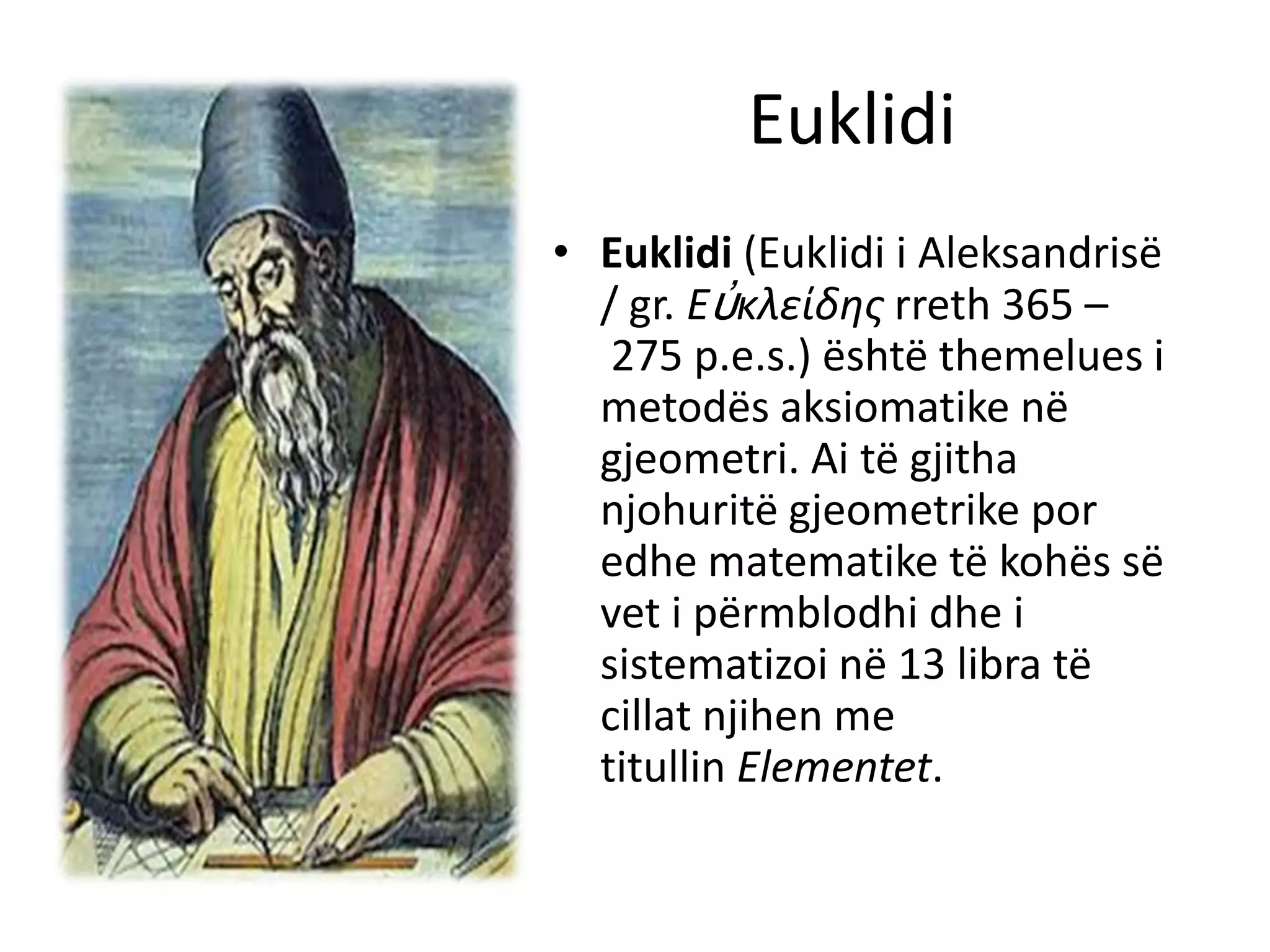 Historia e zhvillimit te matematikes | PPTX