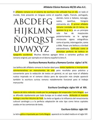 Historia gráfica de la letra | PDF